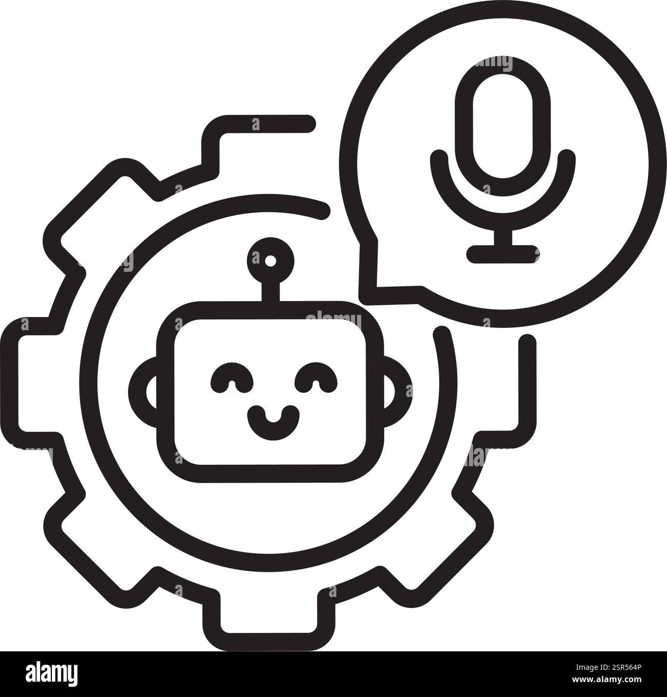 AI voice assistant settings icon Stock Vector Image & Art - Alamy
