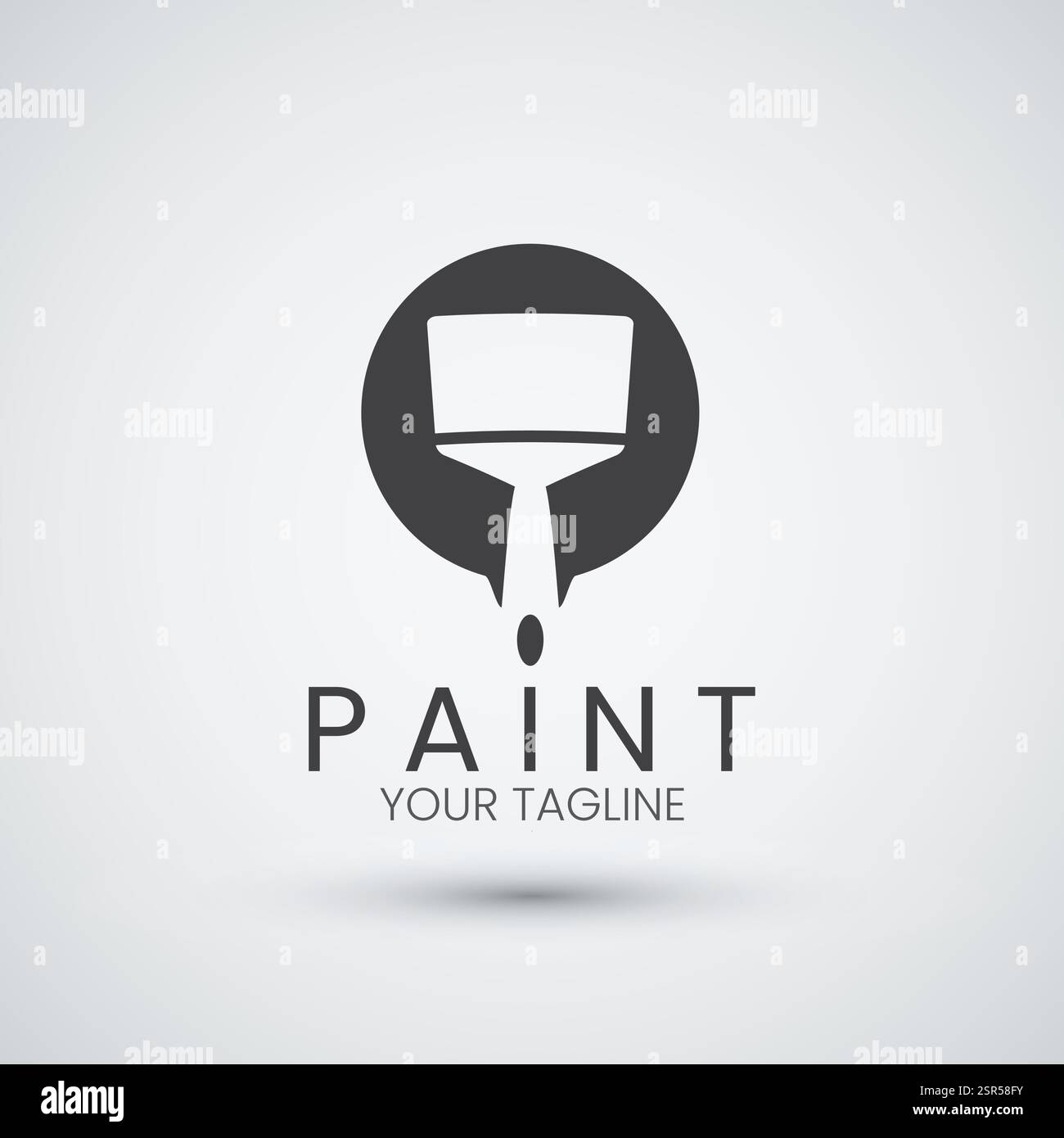Paintbrush Logo Design Flat Icon Template Stock Vector Image & Art - Alamy
