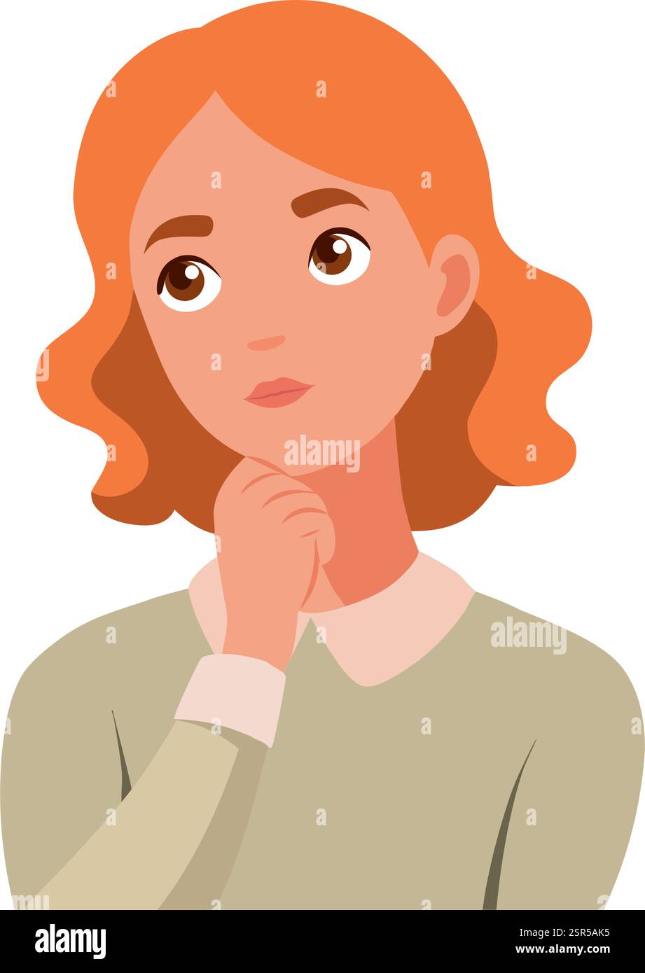Person thinking woman Stock Vector Image & Art - Alamy