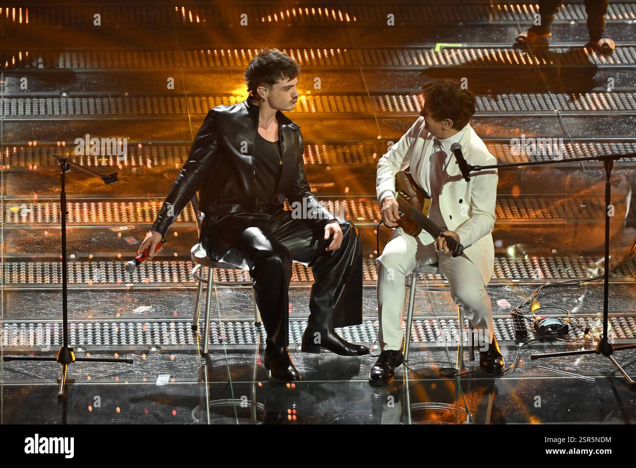 Sanremo, Italy. 15th Feb, 2025. Fourth Evening. In the photo: Olly With ...