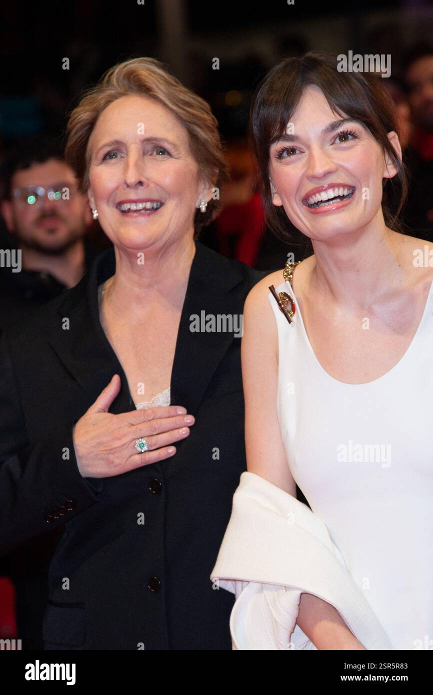 Berlin, Germany. 14th Feb, 2025. Fiona Shaw and Emma Mackey attending ...