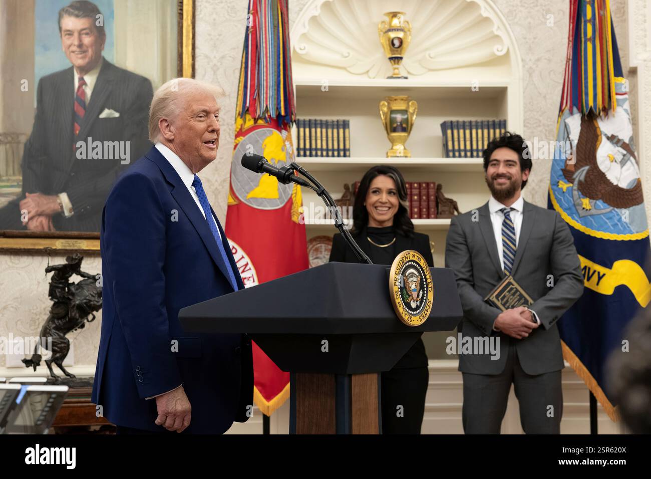President Donald J. Trump speaks at Tulsi Gabbard’s swearing in ...