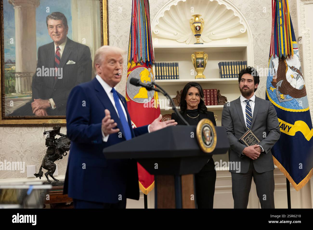 President Donald J. Trump speaks at Tulsi Gabbard’s swearing in ...