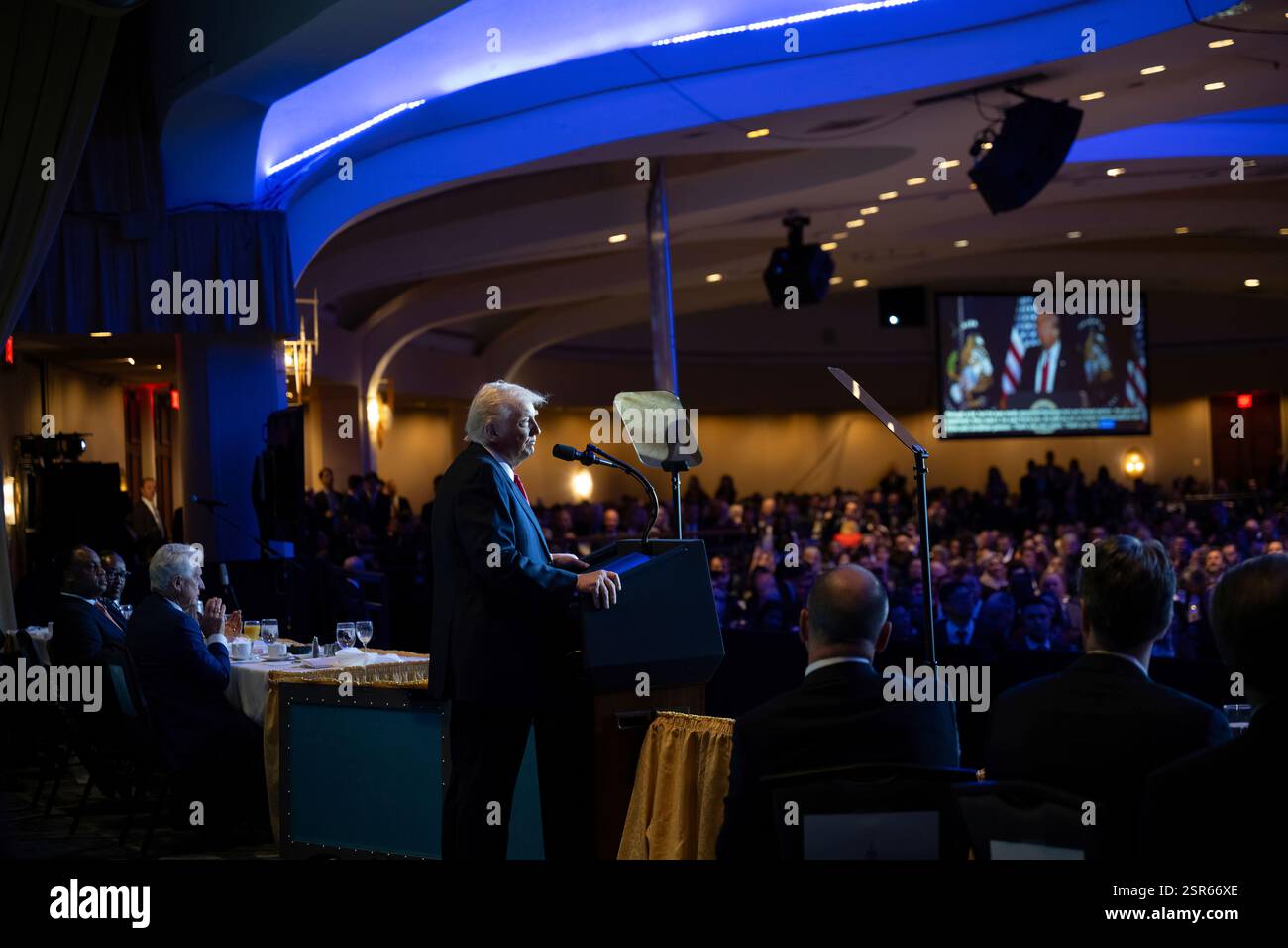President Donald Trump attends the National Prayer Breakfast, Thursday ...