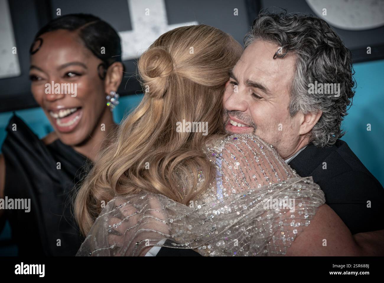 London, UK. 13th February 2025. L-R Naomi Ackie, Toni Collette and Mark ...