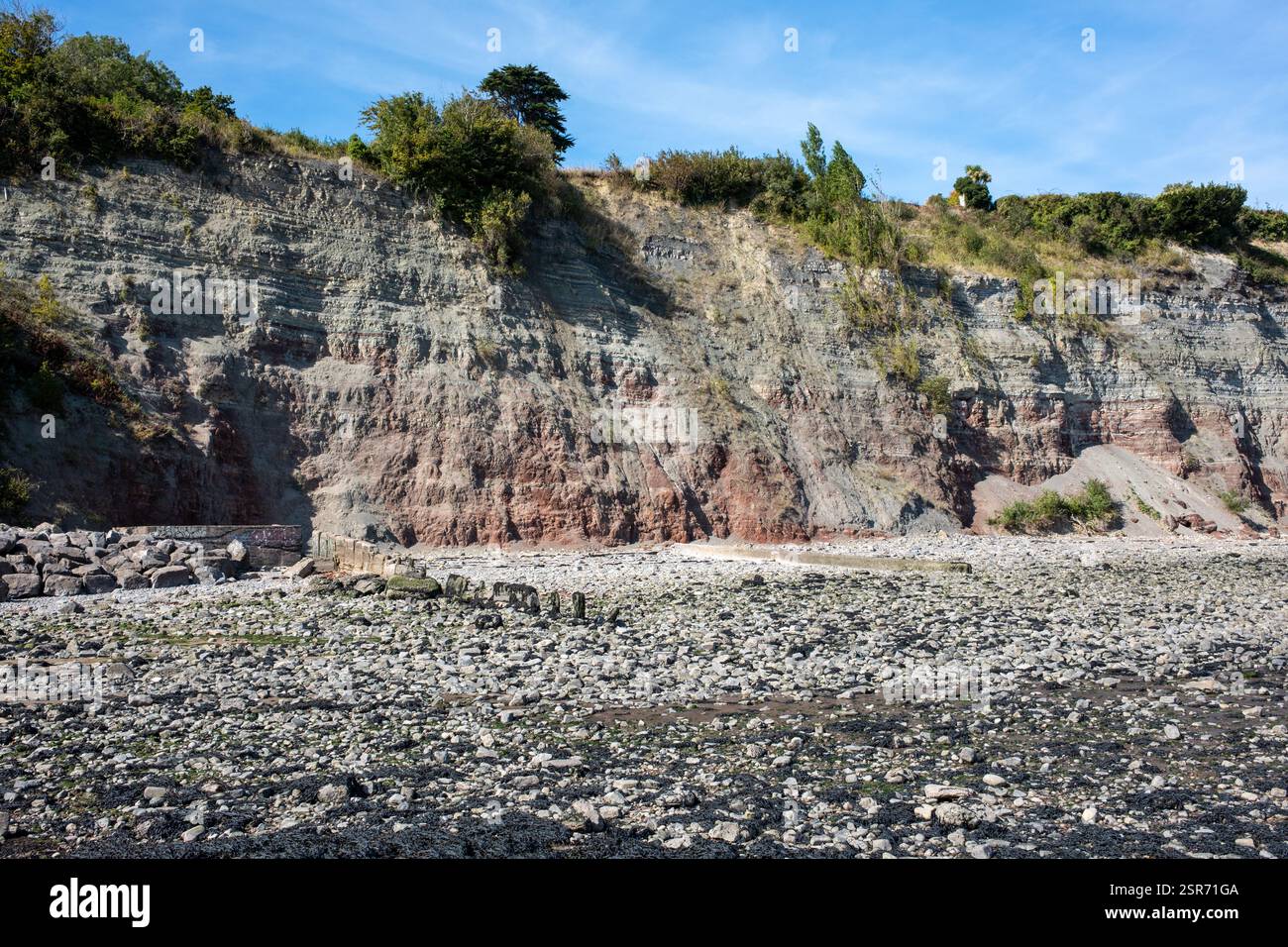Beach Foreshore at Penarth South Wales UK - East side of Pier towards ...