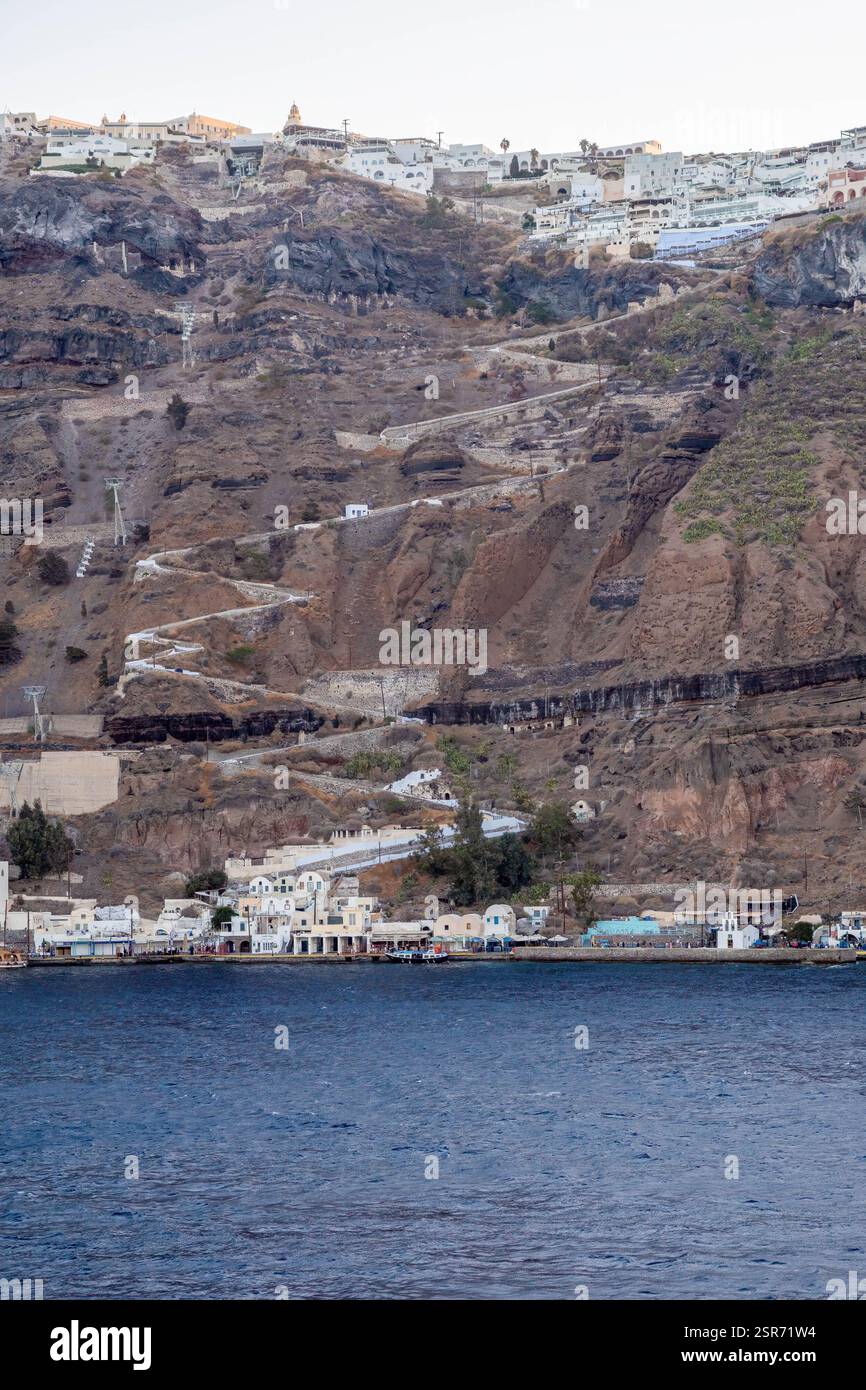 SANTORINI, GREECE - October 23, 2024: The Karavolades Stairs in ...