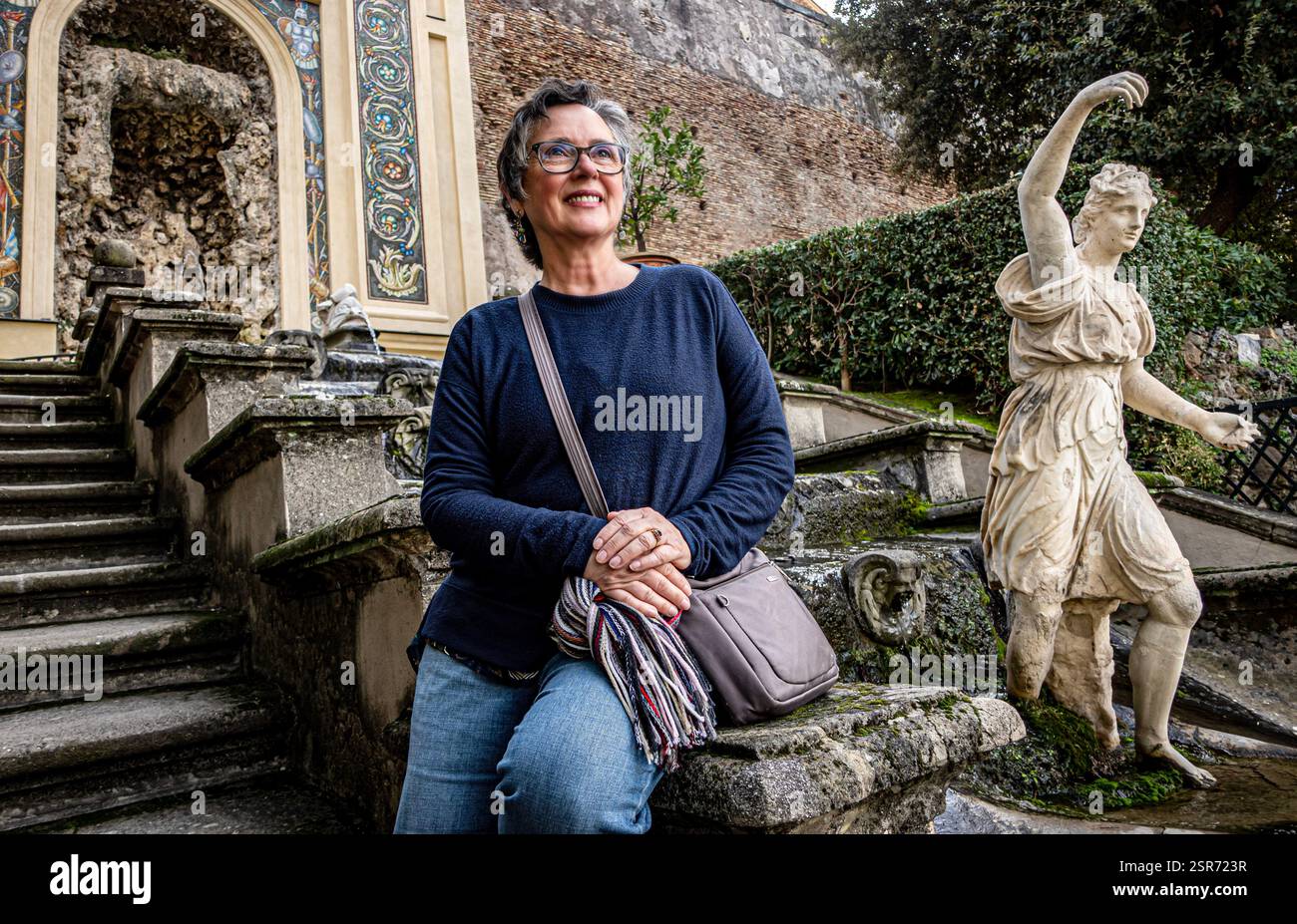 Rome, Italy. 14th Feb, 2025. Carole Chambers, of Placentia, California ...