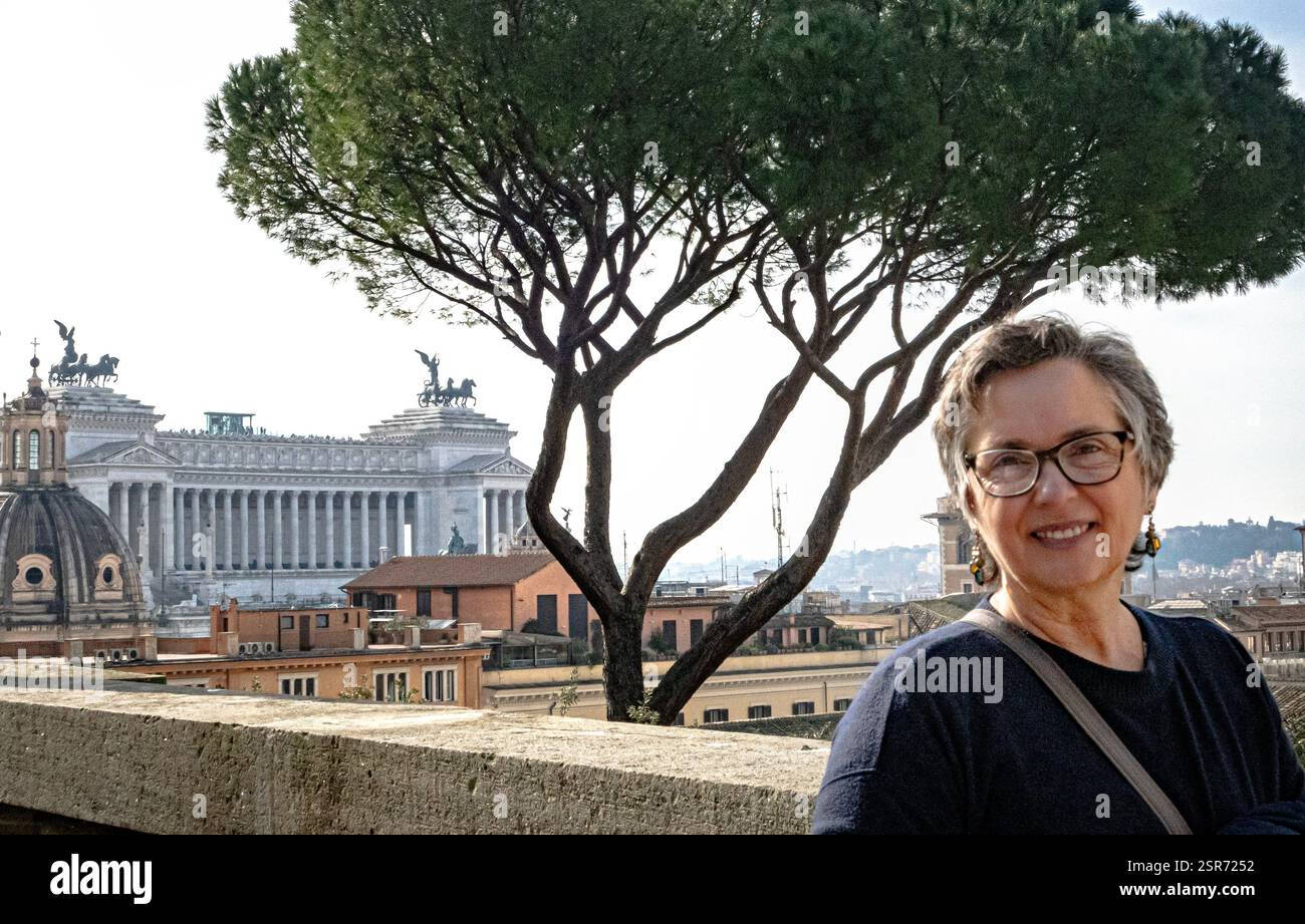 Rome, Italy. 14th Feb, 2025. Carole Chambers, of Placentia, California ...
