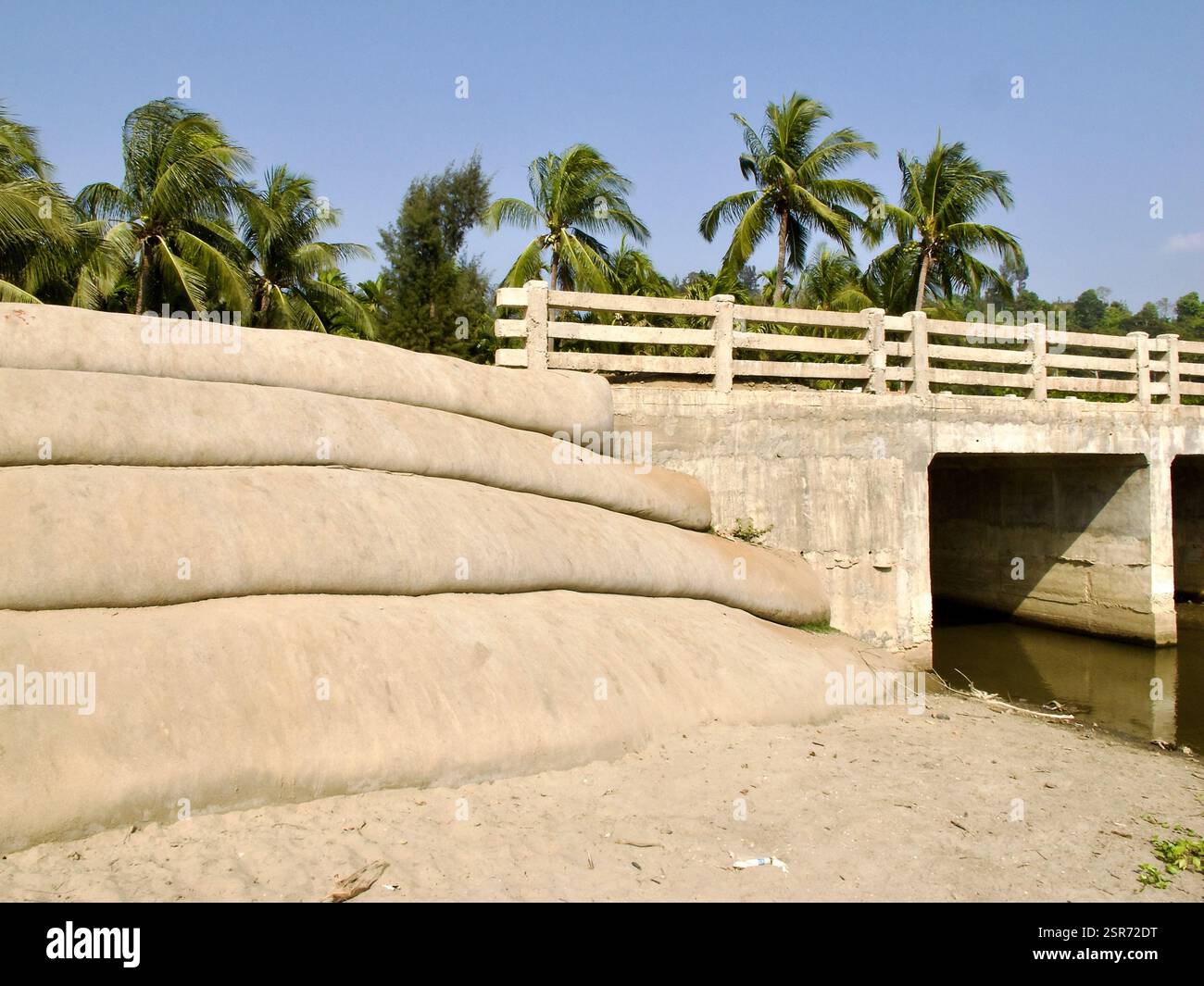 Concrete anti-tidal surge barrier and flood control bridge in Cox’s ...
