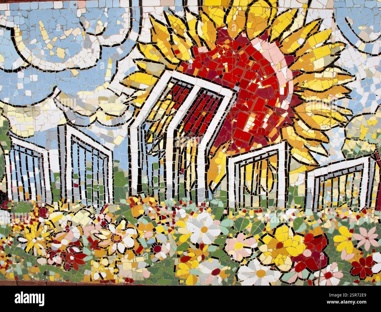 Mosaic of the Shaheed Minar, part of S. R. Shamim’s mural depicting Bangladesh’s history from ...