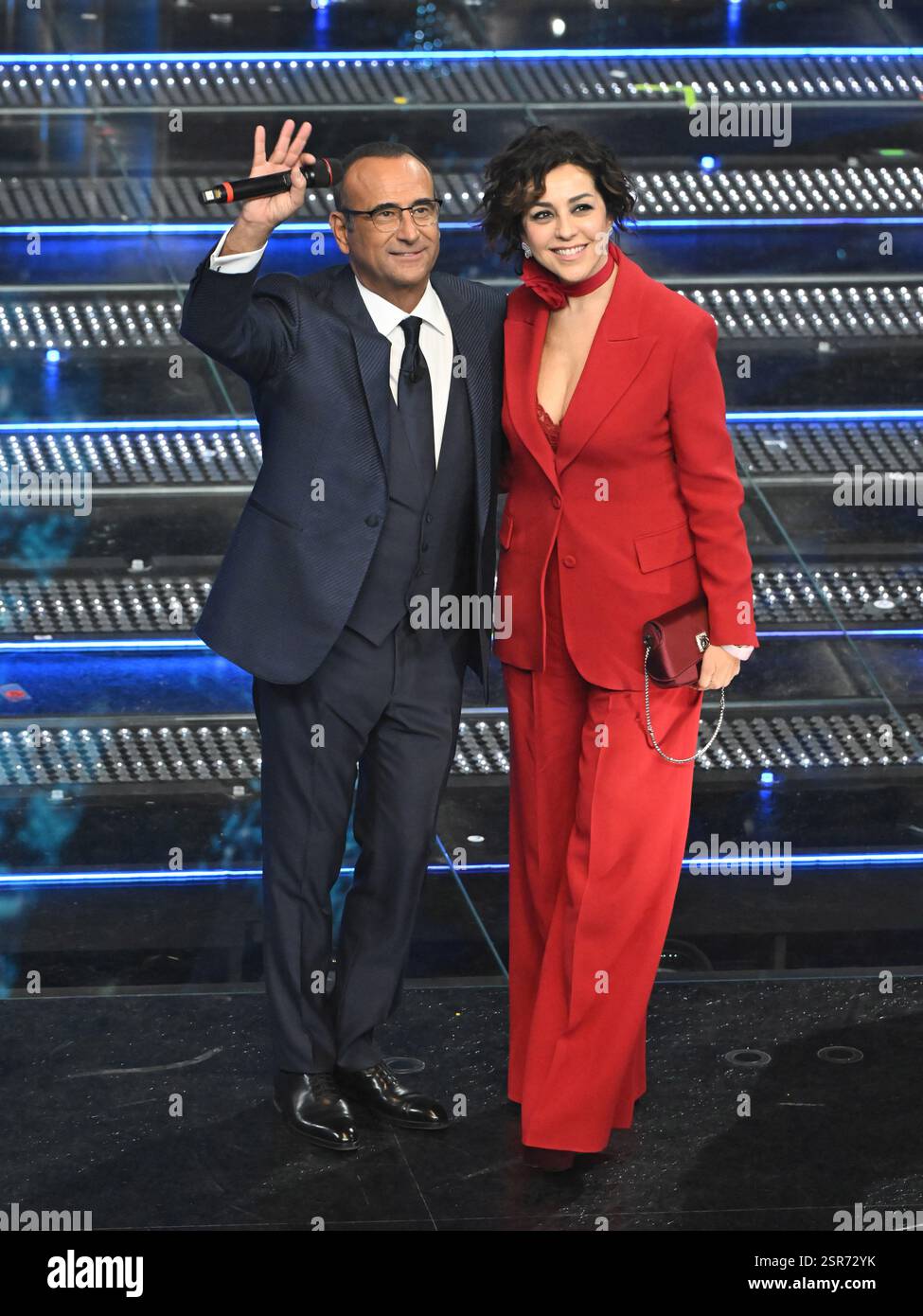 Sanremo, Italy. 15th Feb, 2025. Fourth Evening. In the photo Carlo ...