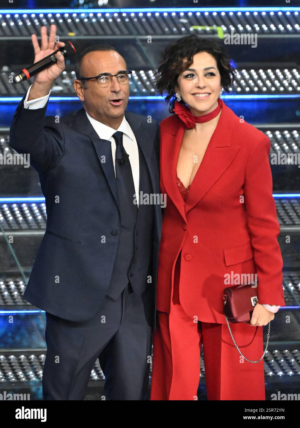 Sanremo, Italy. 15th Feb, 2025. Fourth Evening. In the photo Carlo ...