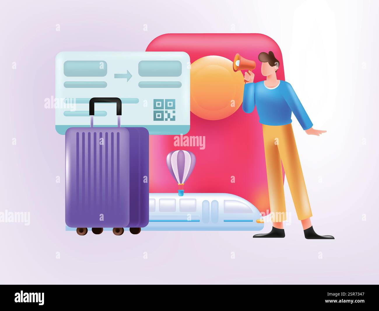 Spring Festival grab tickets and send red envelopes creative scene ...