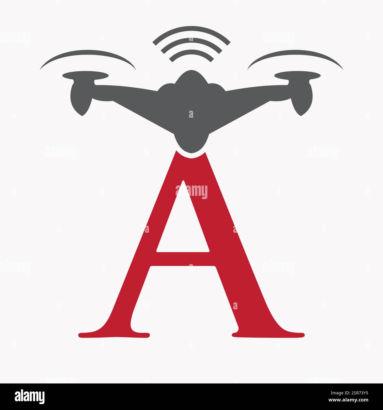 Initial Letter A Drone Logo Design Concept For Agriculture Irrigation ...