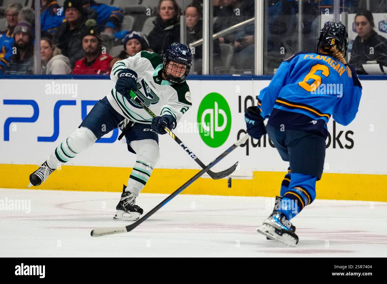 Boston Fleet's Emily Brown (2) shoots against Toronto Sceptres' Kali ...