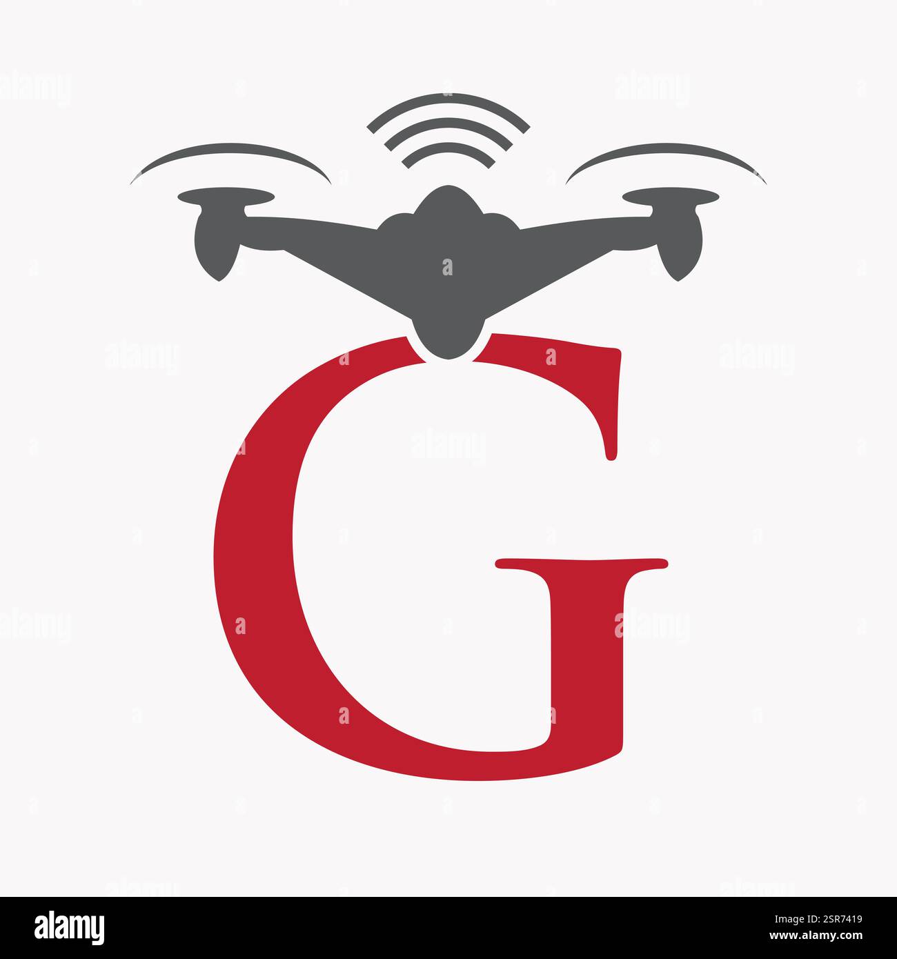 Initial Letter G Drone Logo Design Concept For Agriculture Irrigation ...