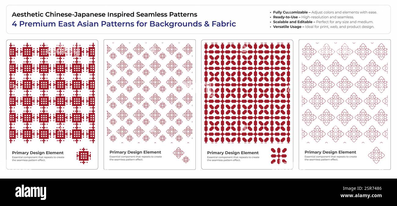 Asian inspired designs Stock Vector Images - Alamy