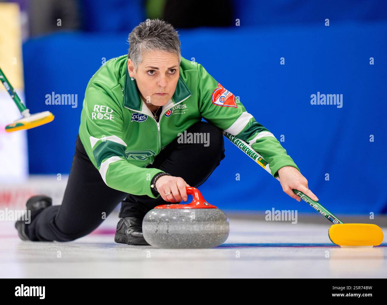 Thunder Bay, Canada. 14th Feb, 2025. Saskatchewan skip Nancy Martin ...