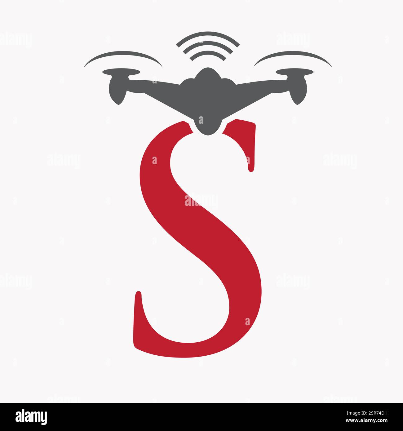 Initial Letter S Drone Logo Design Concept For Agriculture Irrigation ...