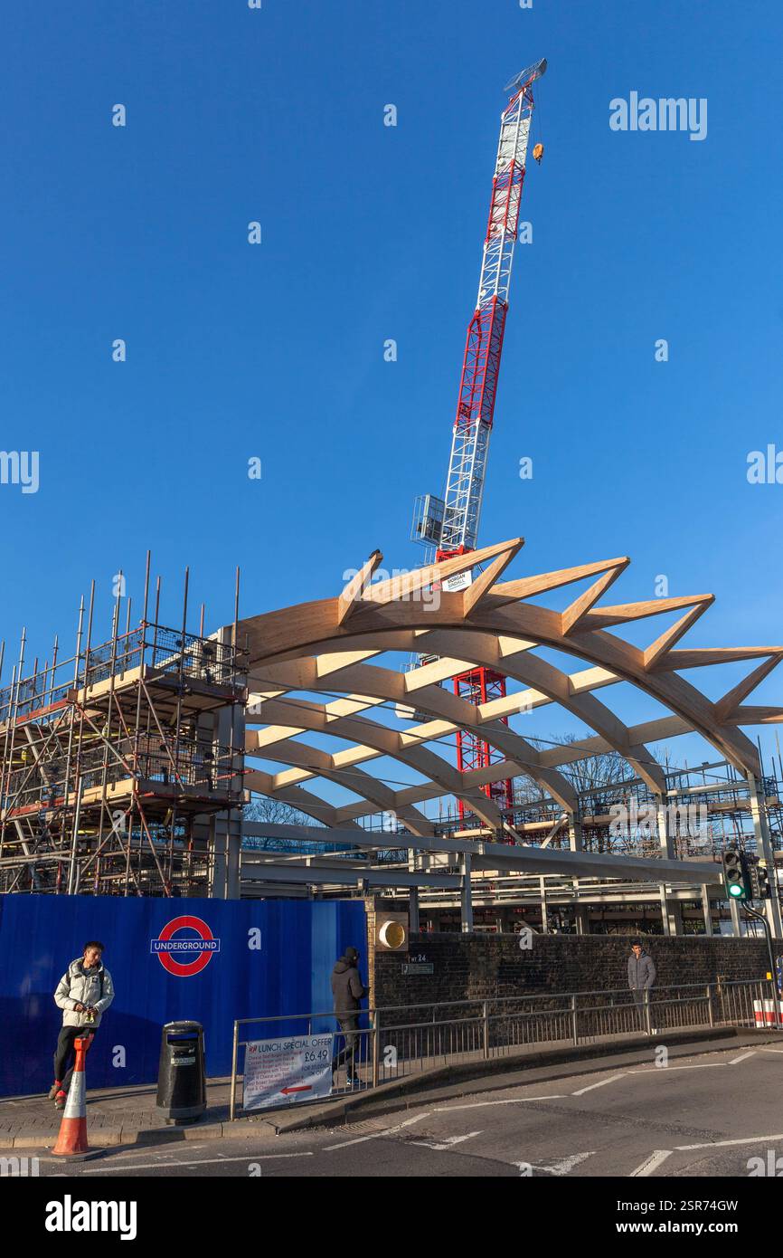 Colindale tube station under construction, Colindale, Greater London ...