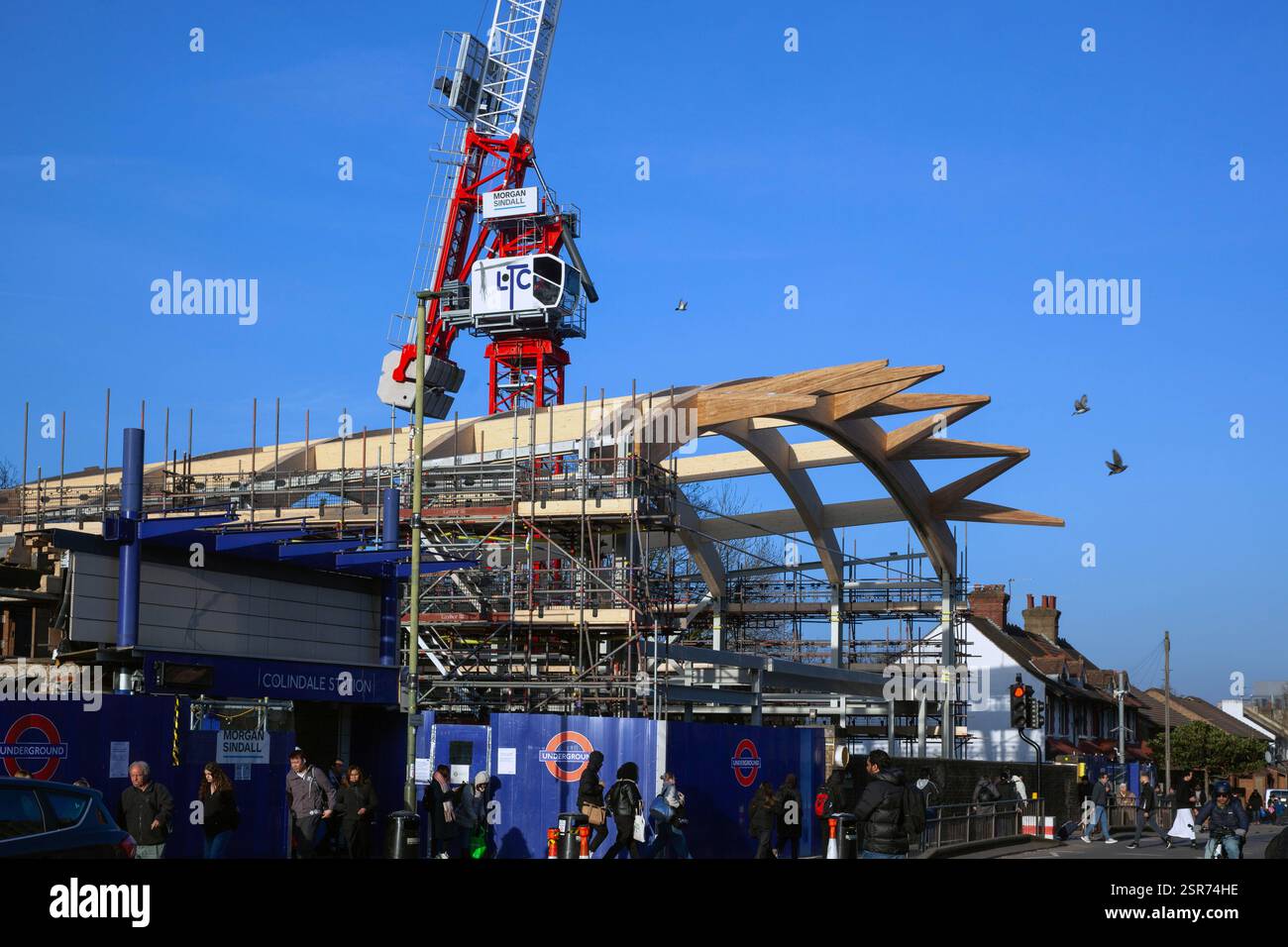 Colindale tube station under construction, Colindale, Greater London ...