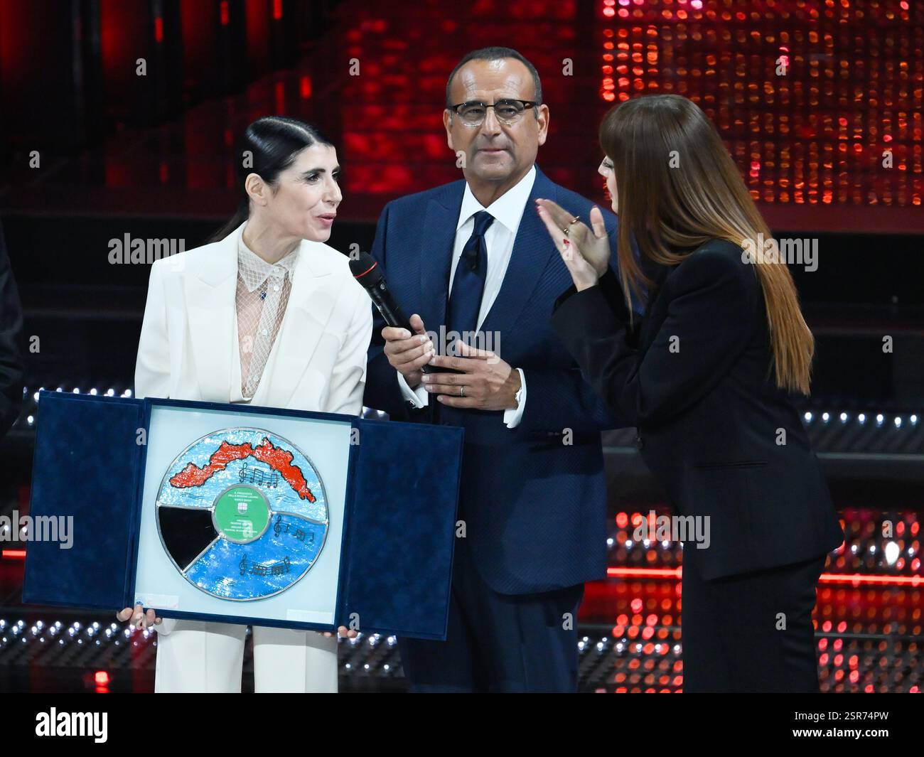 Sanremo, Italy. 15th Feb, 2025. Fourth Evening. In the photo: Marco ...