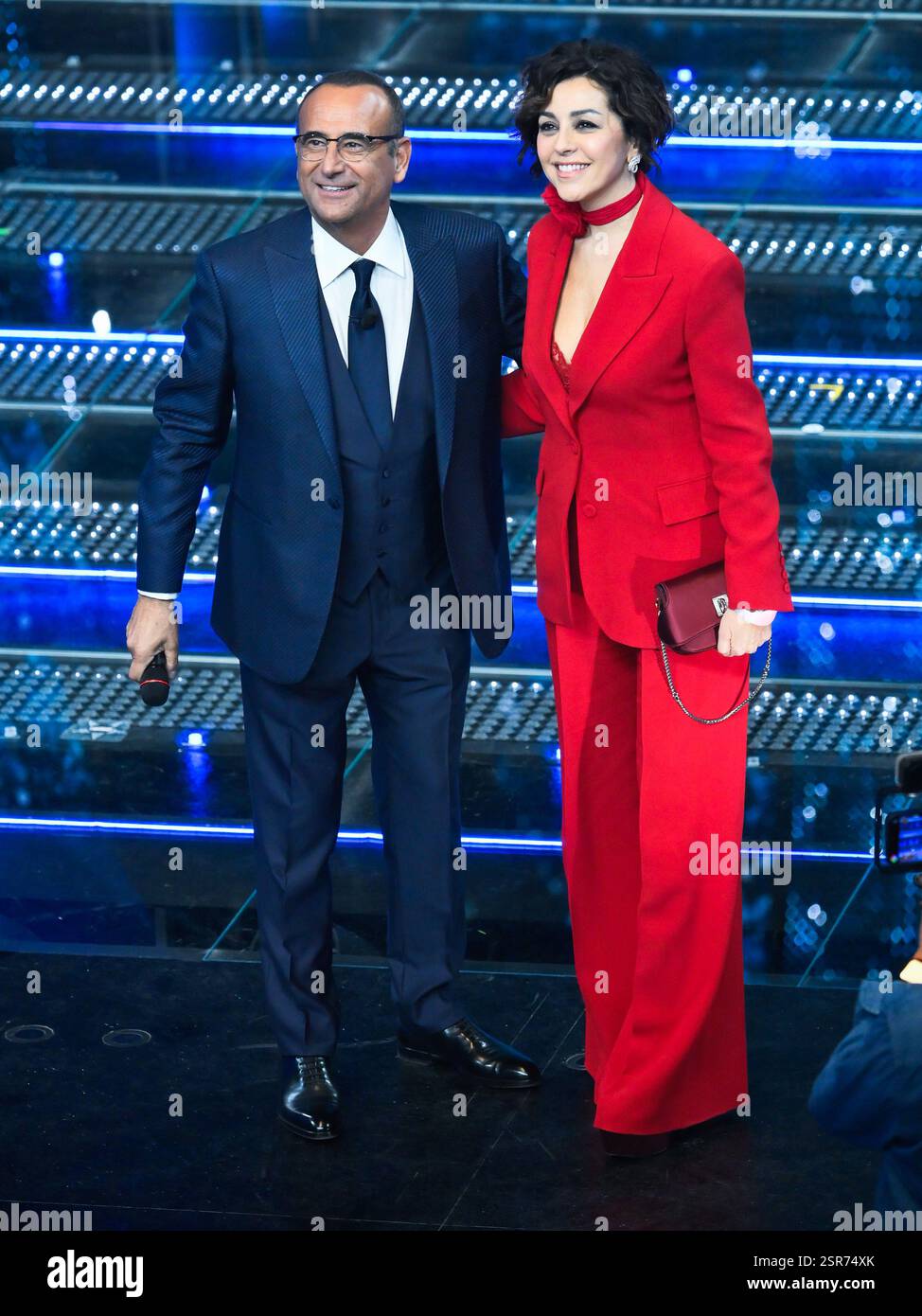 Sanremo, Italy. 15th Feb, 2025. Fourth Evening. In the photo Carlo ...