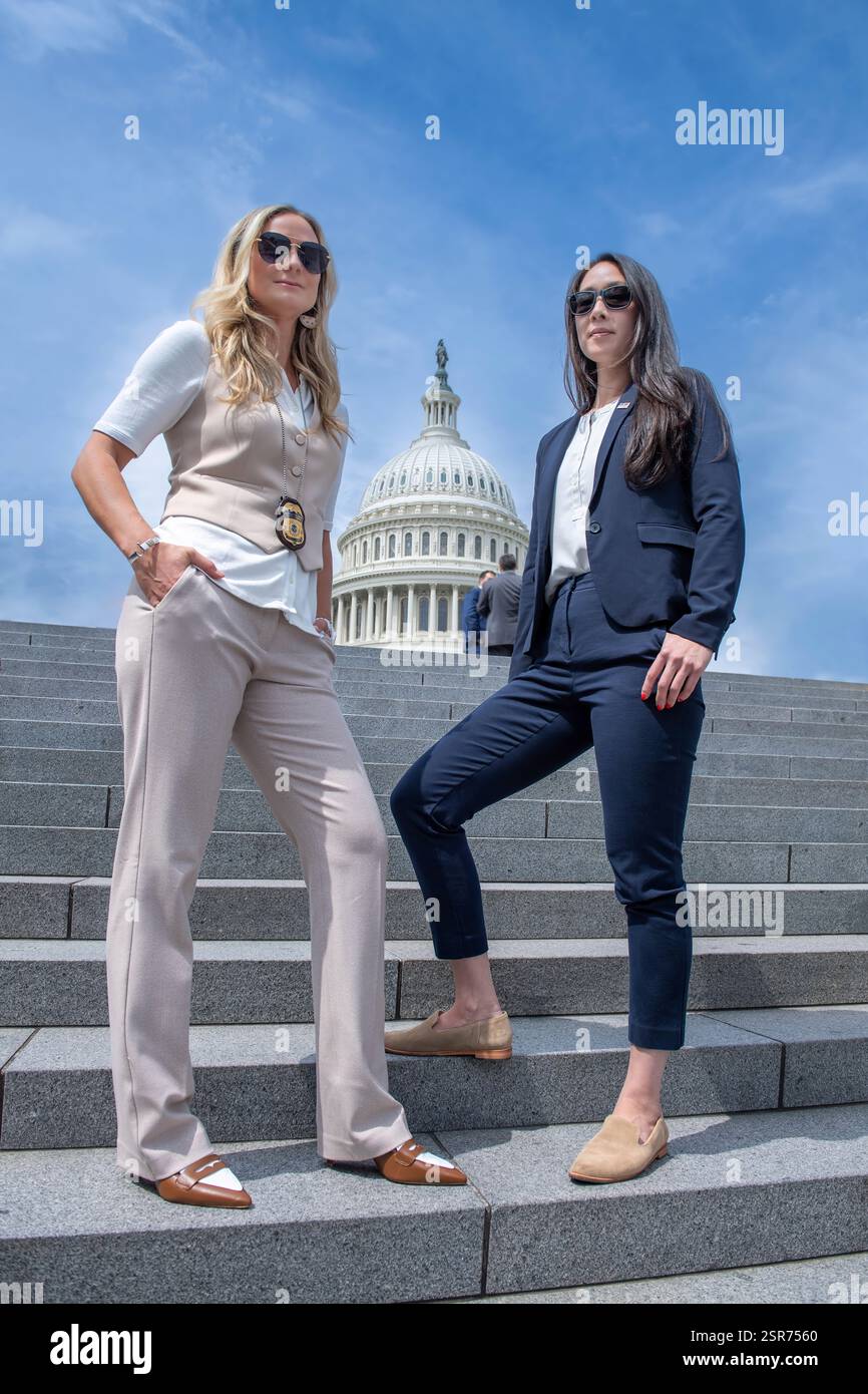 U.S. Department of Homeland Security Special Agents pose on the steps ...