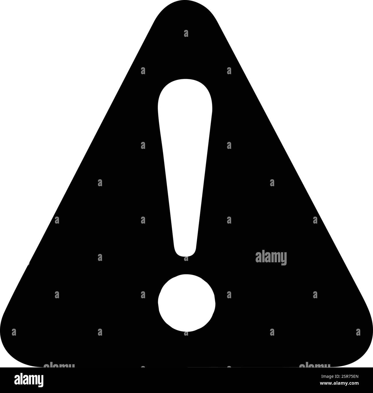 Warning sign with exclamation mark. Hazard warning symbol. Vector ...