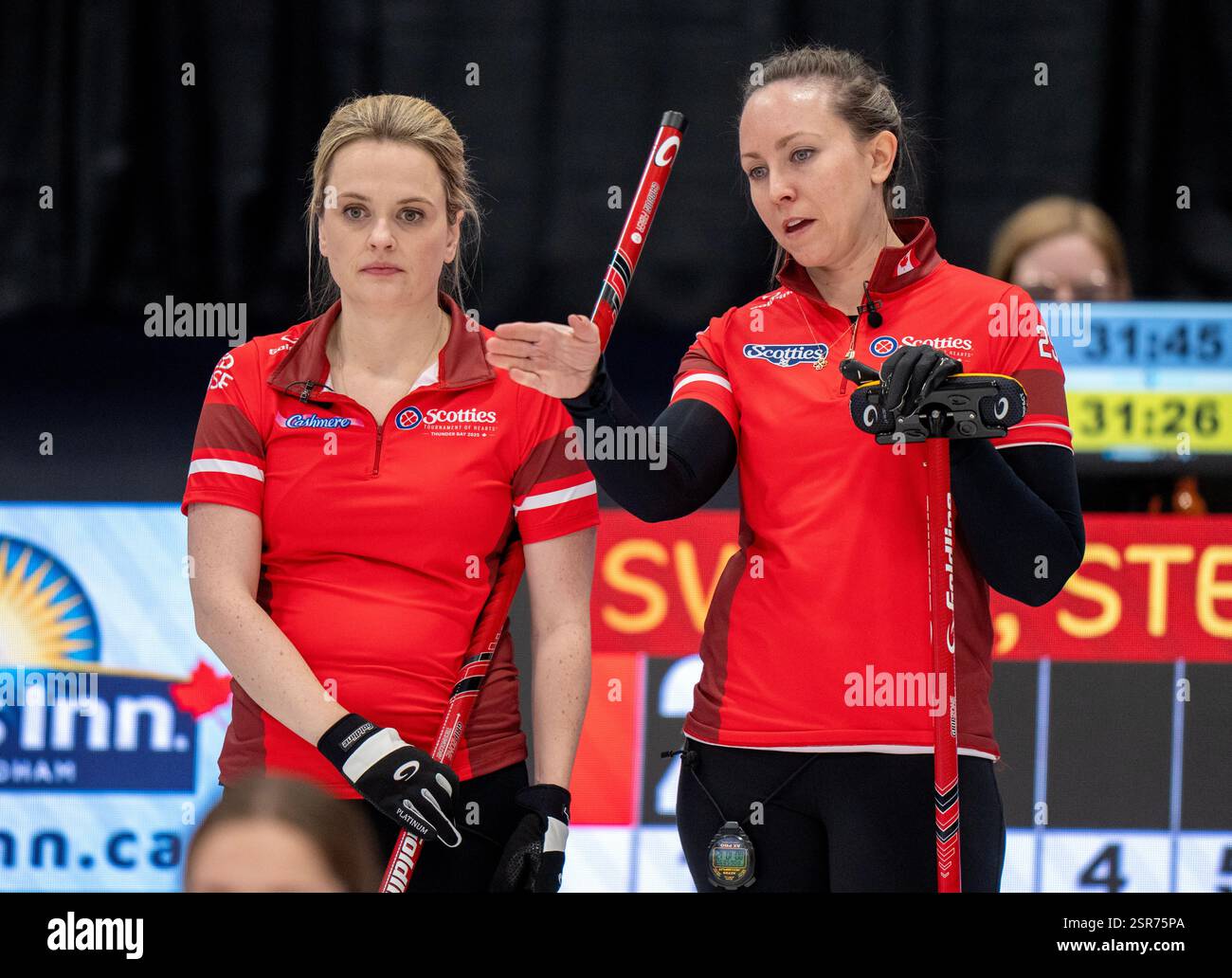 Thunder Bay, Canada. 14th Feb, 2025. Team Canada skip Rachel Homan ...
