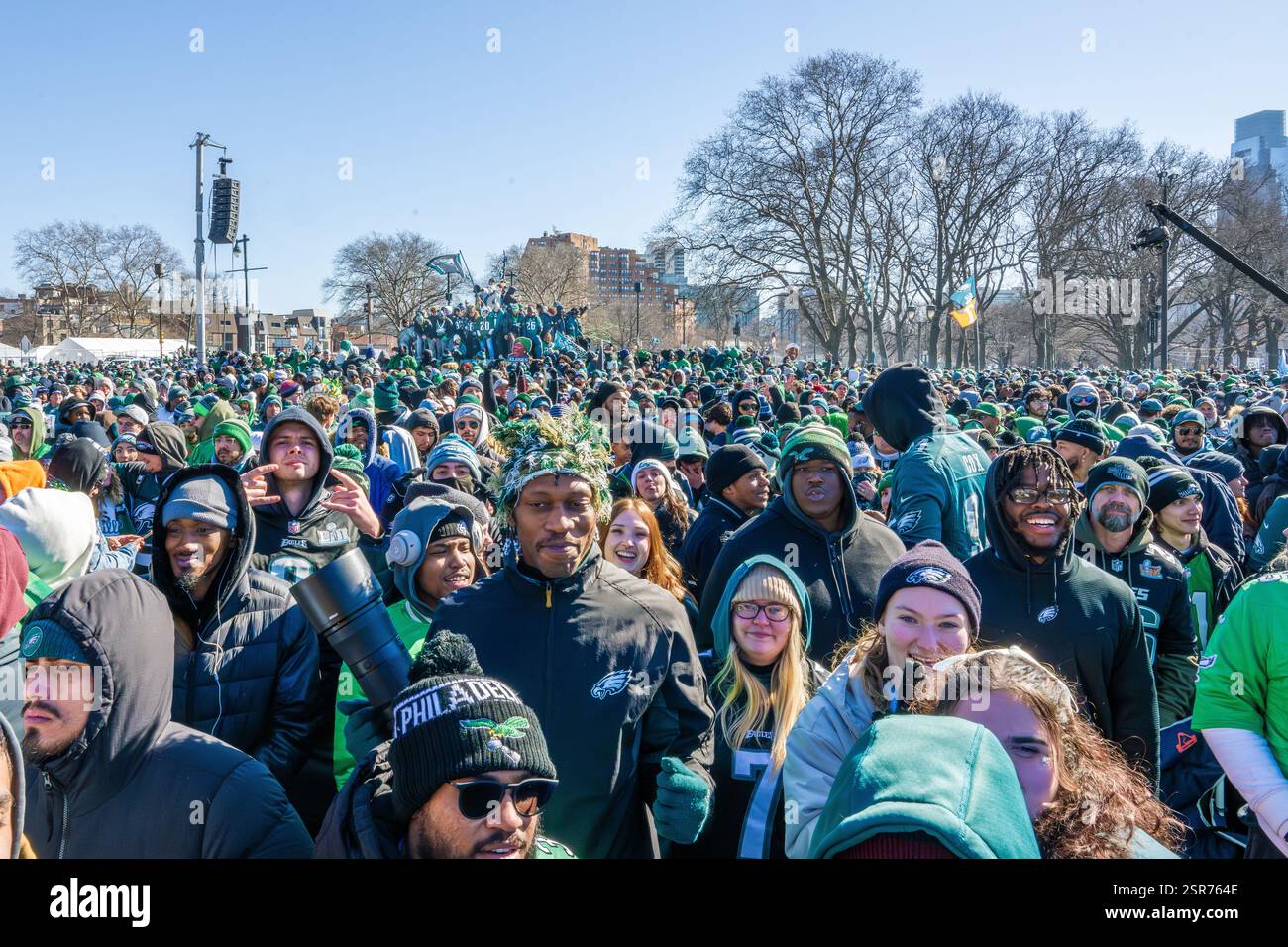 Philadelphia Eagles fans at the Super Bowl parade celebration - NFL ...