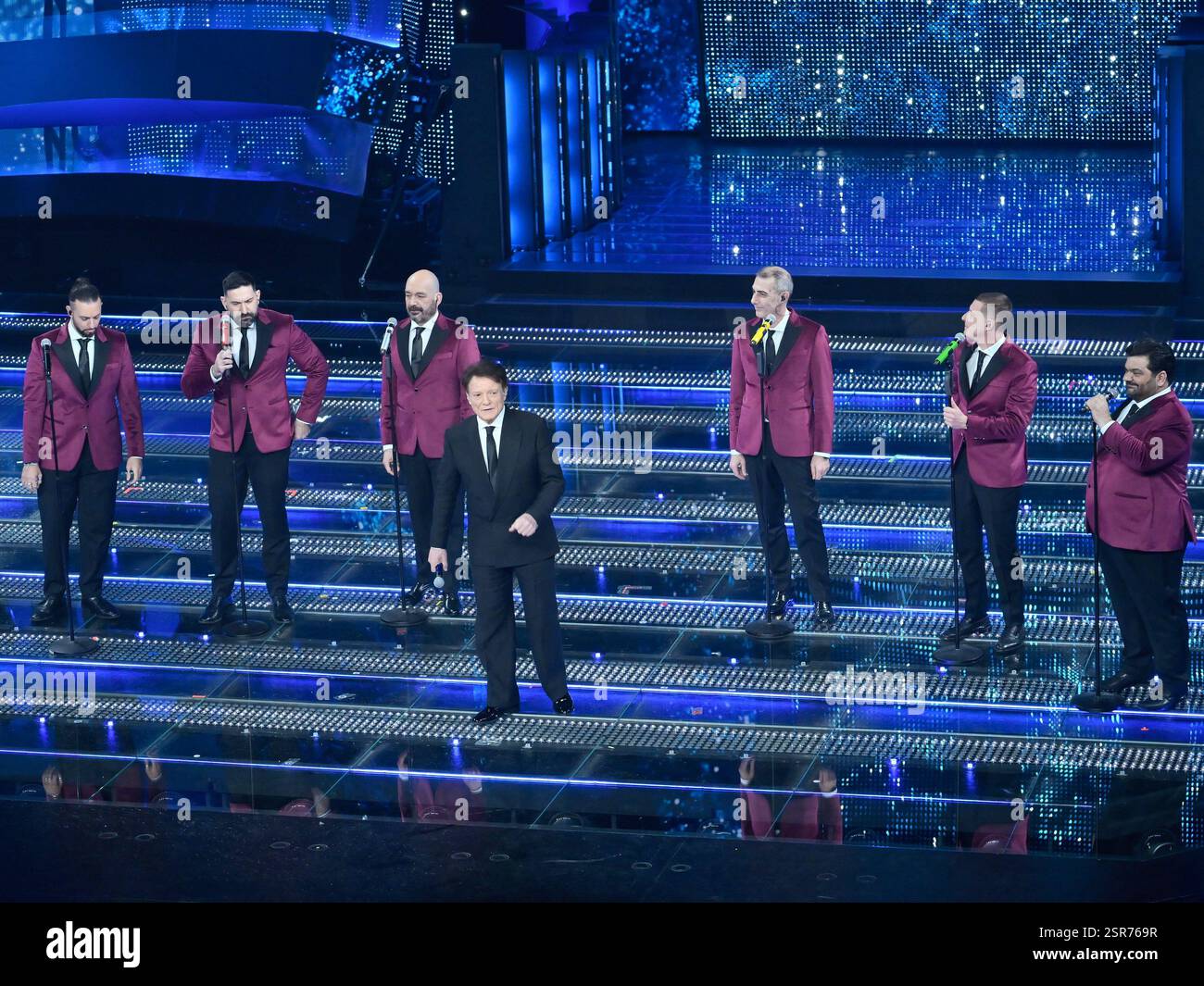 Sanremo, 75th Italian Song Festival 2025 - Fourth Evening. In the photo ...