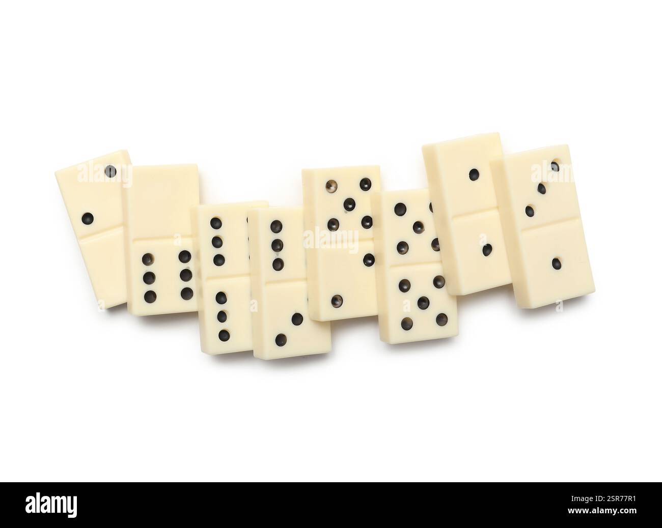 Dominos blocks on white background Stock Photo - Alamy