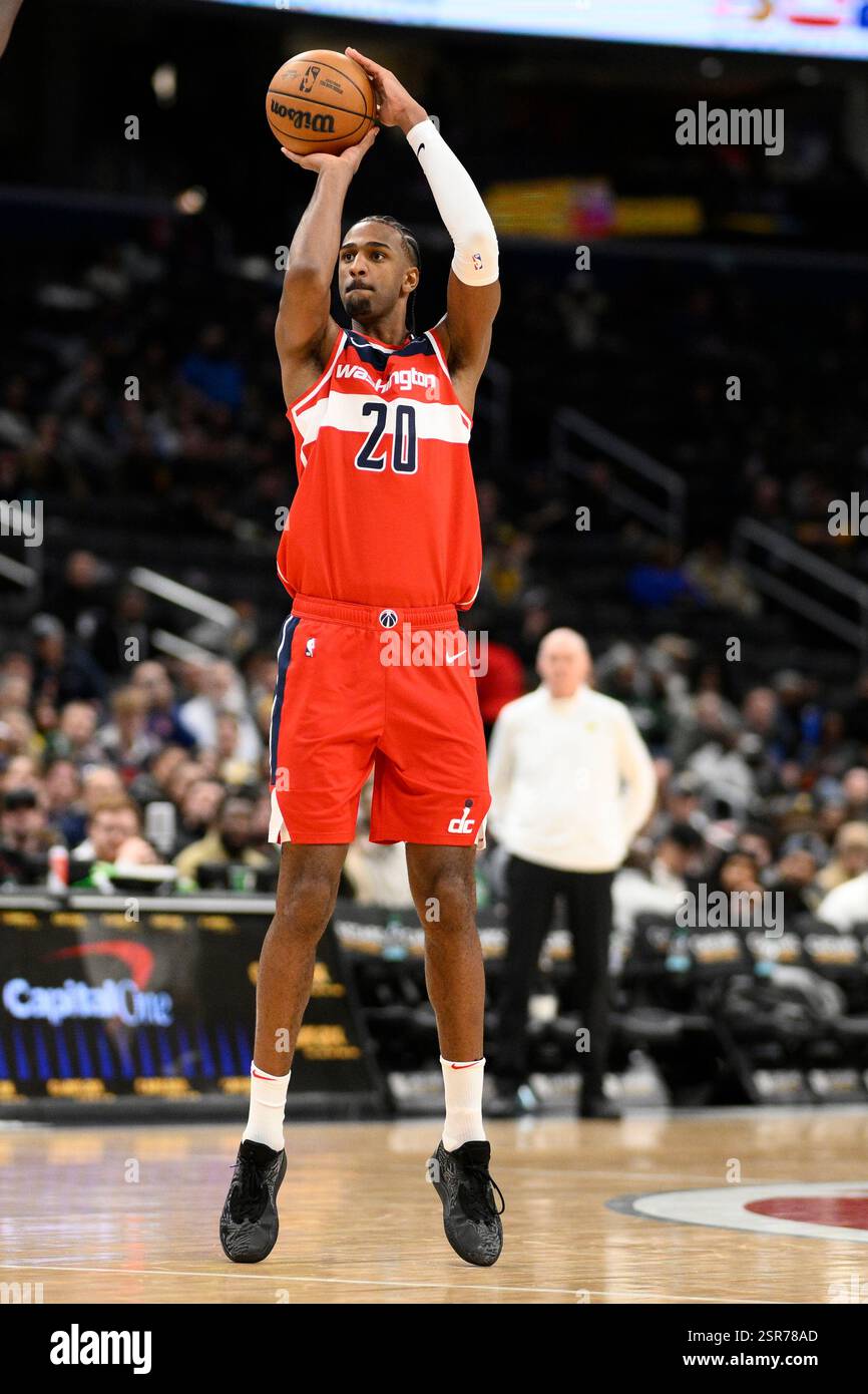 Washington Wizards forward Alex Sarr (20) in action during the second ...