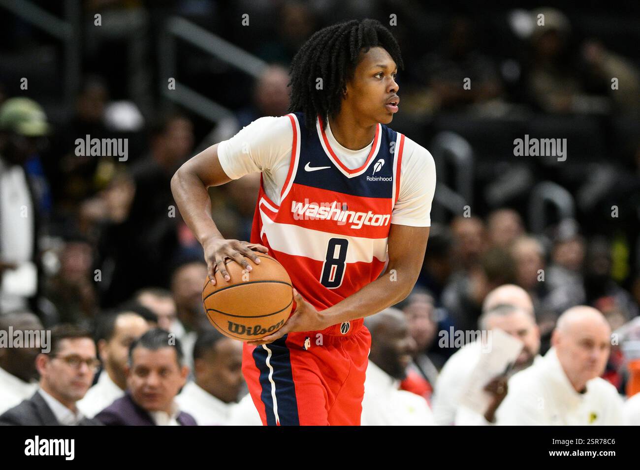 Washington Wizards guard Bub Carrington (8) in action during the first ...