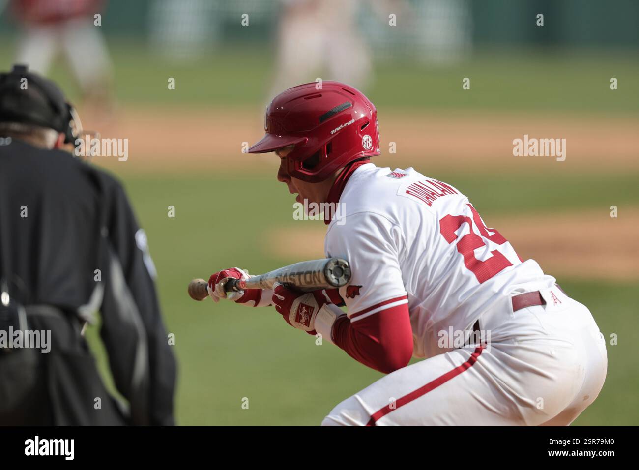 February 14, 2025: Charles Davalan (24) looks back a the ball after ...