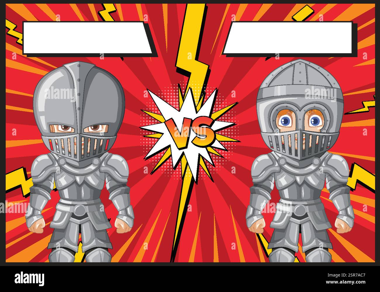 Two armored knights face off dramatically Stock Vector Image & Art - Alamy