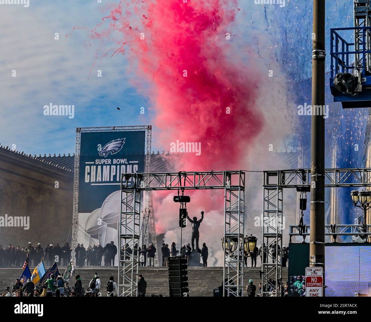 Fireworks during the National Anthem at the NFL Philadelphia Eagles ...