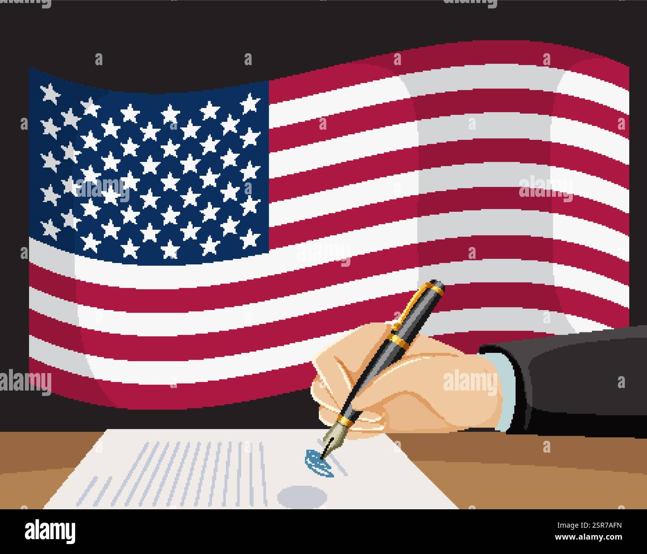 Hand signing trade deal american hi-res stock photography and images ...