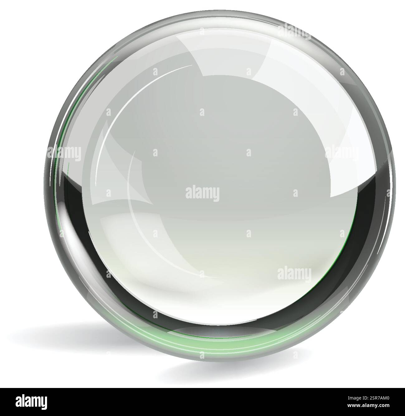 A shiny, reflective glass sphere with light effects Stock Vector Image ...
