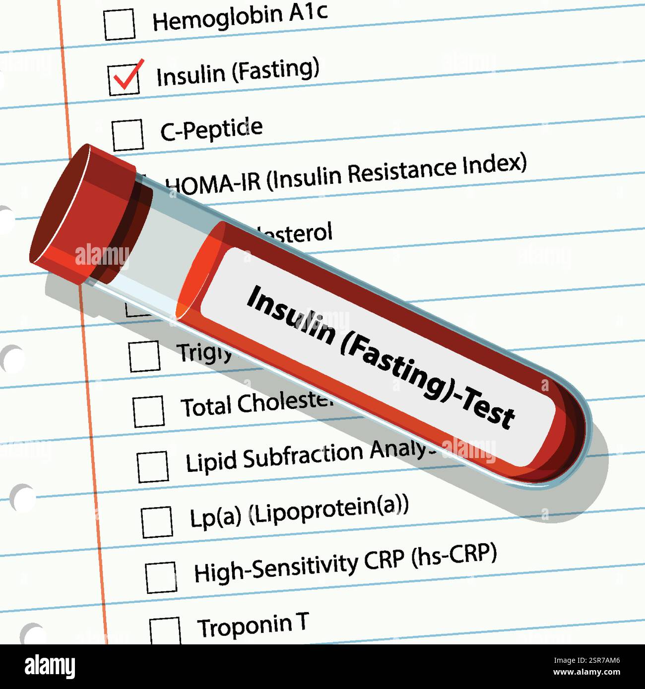 Vector of insulin fasting test and checklist Stock Vector Image & Art ...