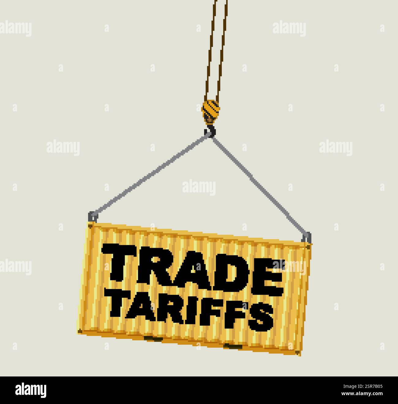 Illustration of trade tariffs on shipping container Stock Vector Image ...