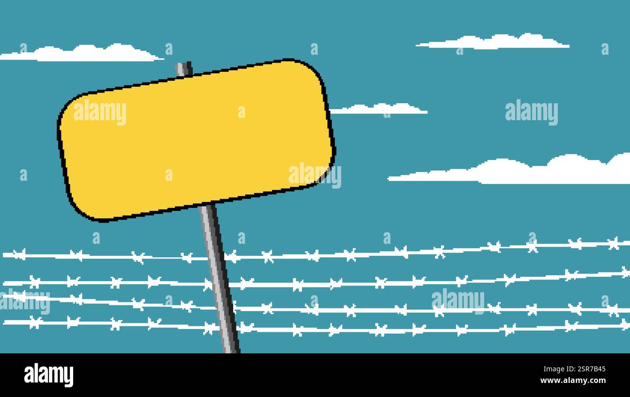 Barbed wire against cloudy Stock Vector Images - Alamy