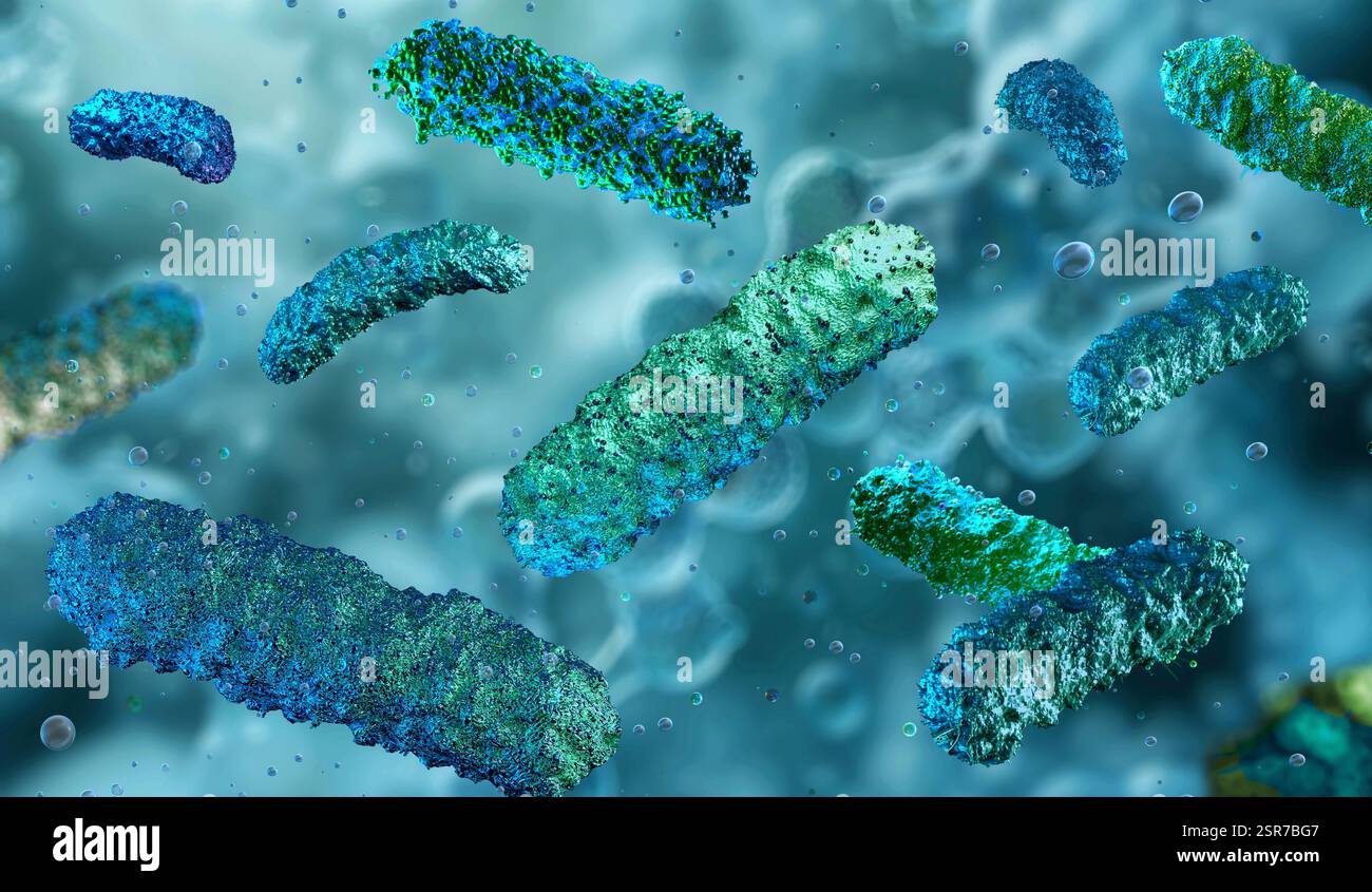 Illustration of Lactobacillus sp. and Bifidobacterium sp. bacteria ...
