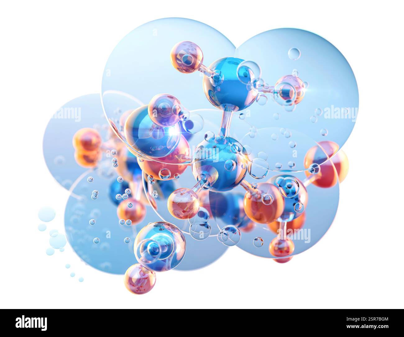 Illustration of molecules Stock Photo - Alamy