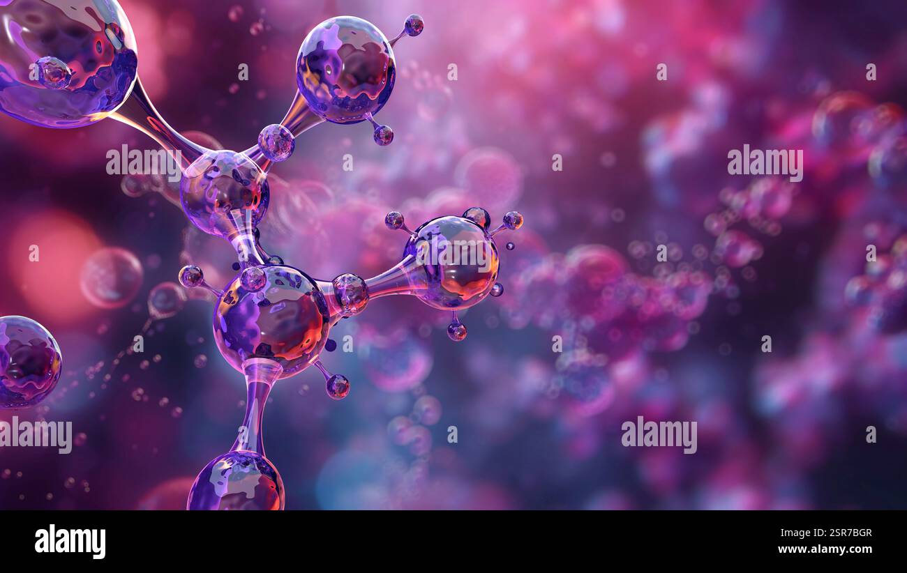 Illustration of molecules Stock Photo - Alamy