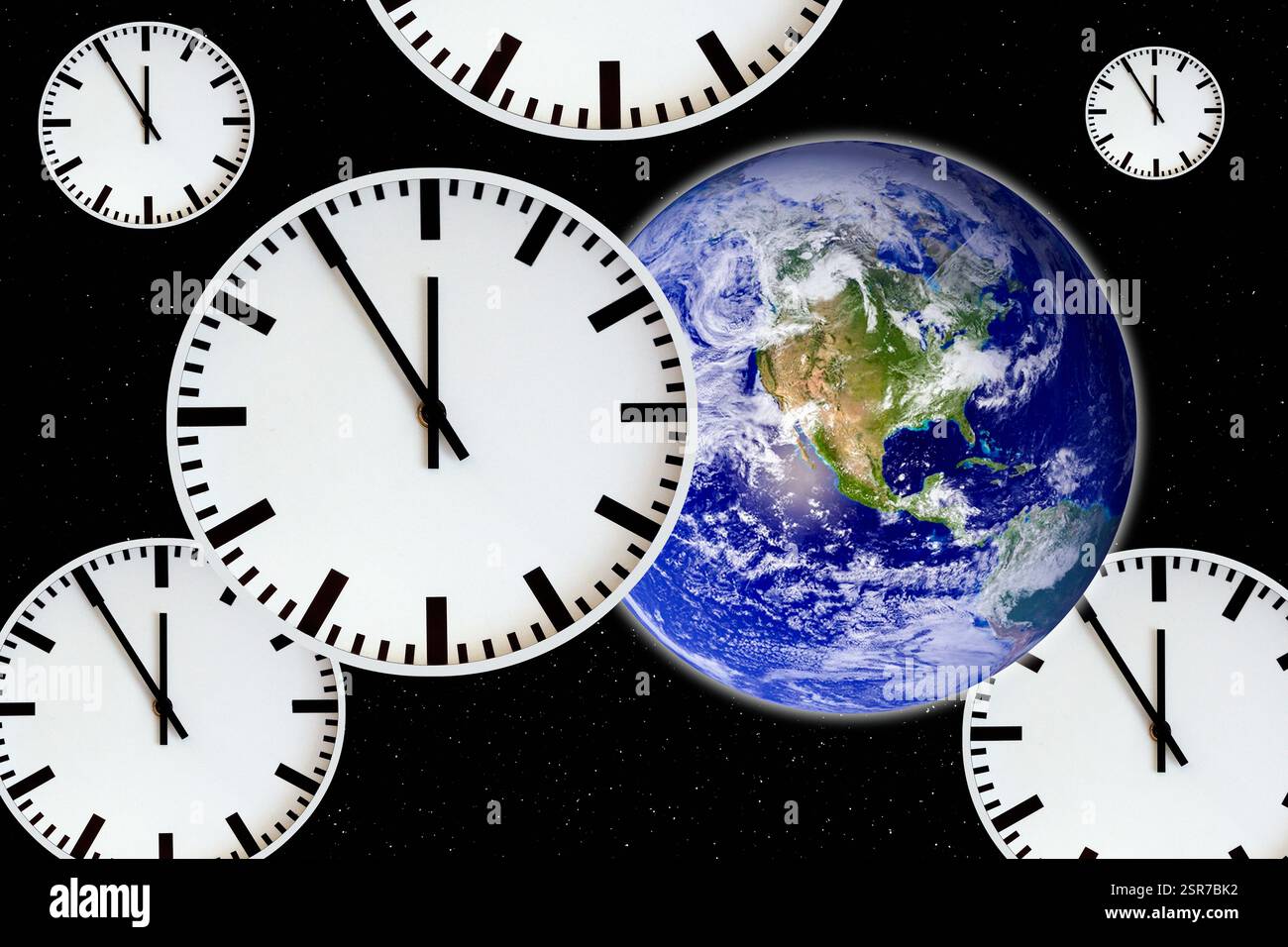Climate clock, conceptual illustration Stock Photo - Alamy