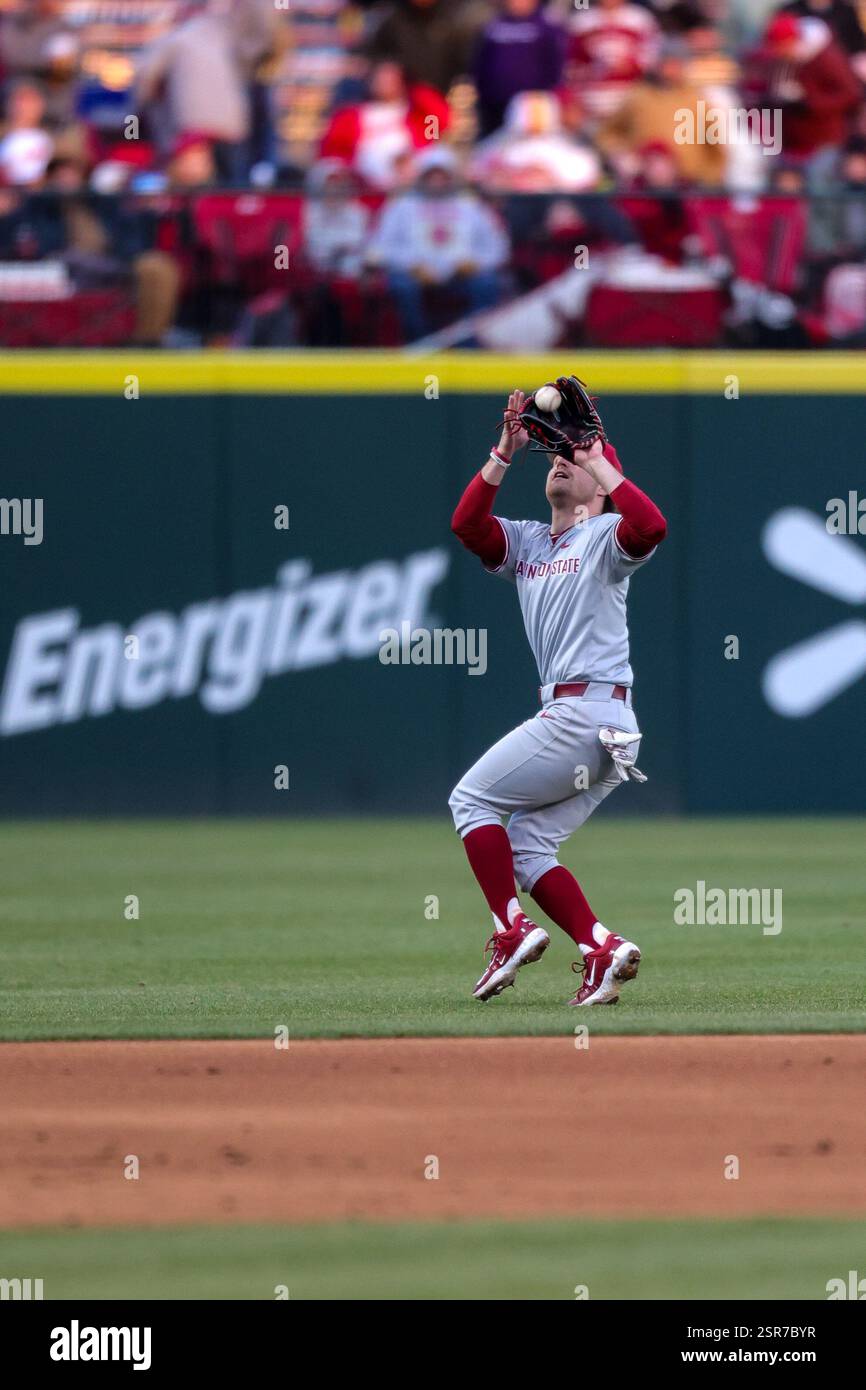 February 14, 2025: Cougars infielder Gavin Roy (6) slides into the ...