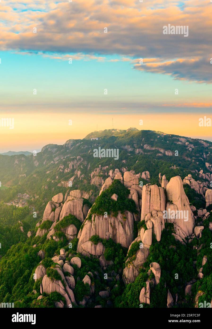 Natural scenery of Taimu Mountain in Ningde, Fujian Province, China ...